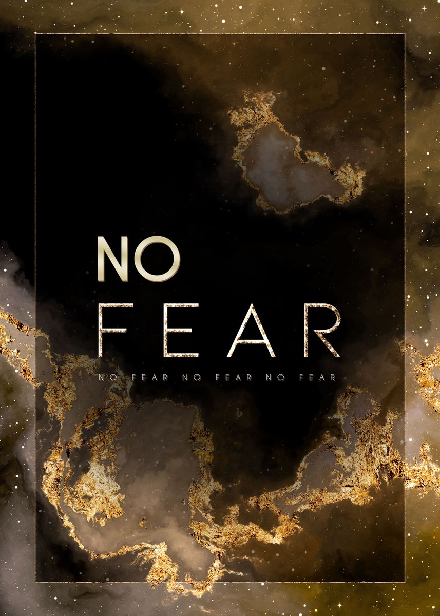 'No Fear Motivational Art' Poster by Holy Rock Design | Displate