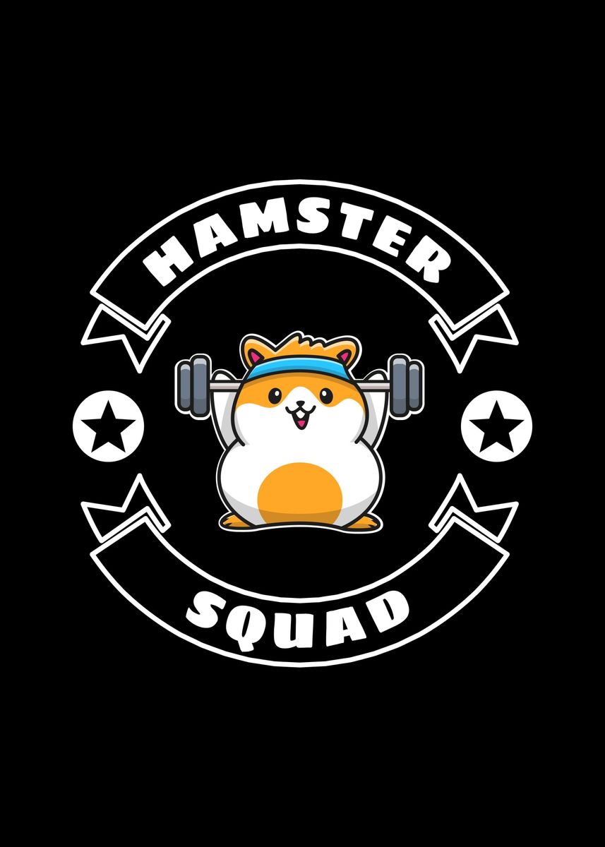 'Hamster Squad' Poster, picture, metal print, paint by ninarts | Displate
