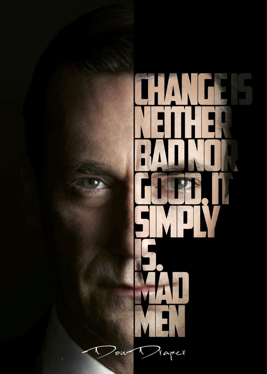 'Don Draper' Poster, picture, metal print, paint by BnWDesigner | Displate