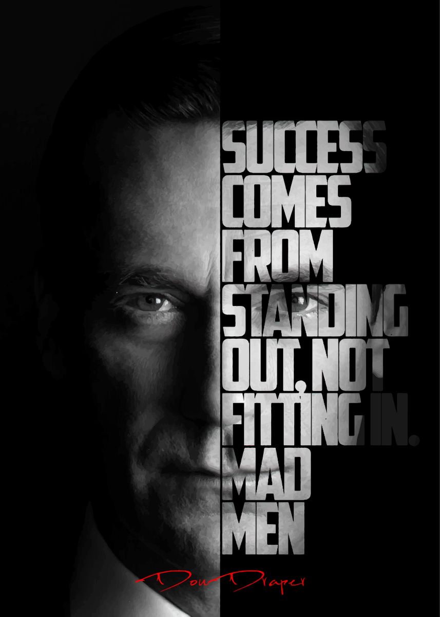 'Don Draper' Poster, picture, metal print, paint by BnWDesigner | Displate