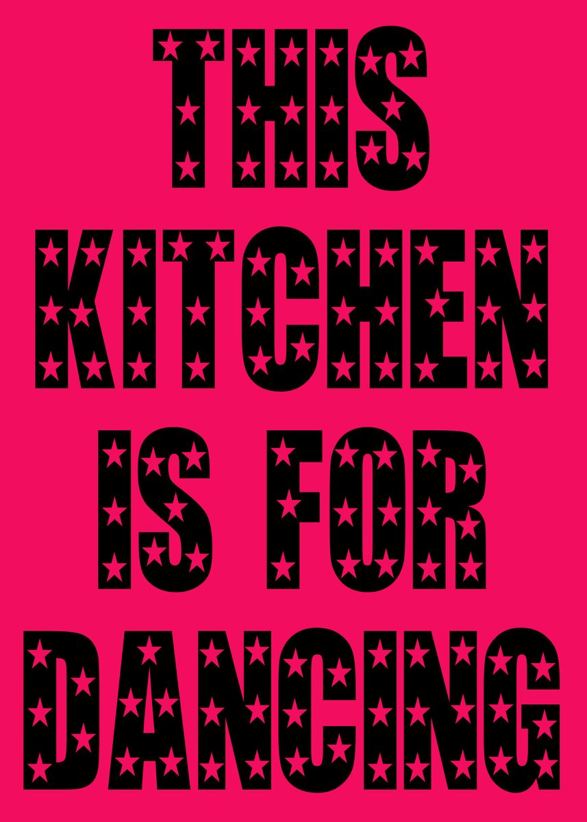 'Party Dancing Kitchen' Poster, picture, metal print, paint by Color My ...