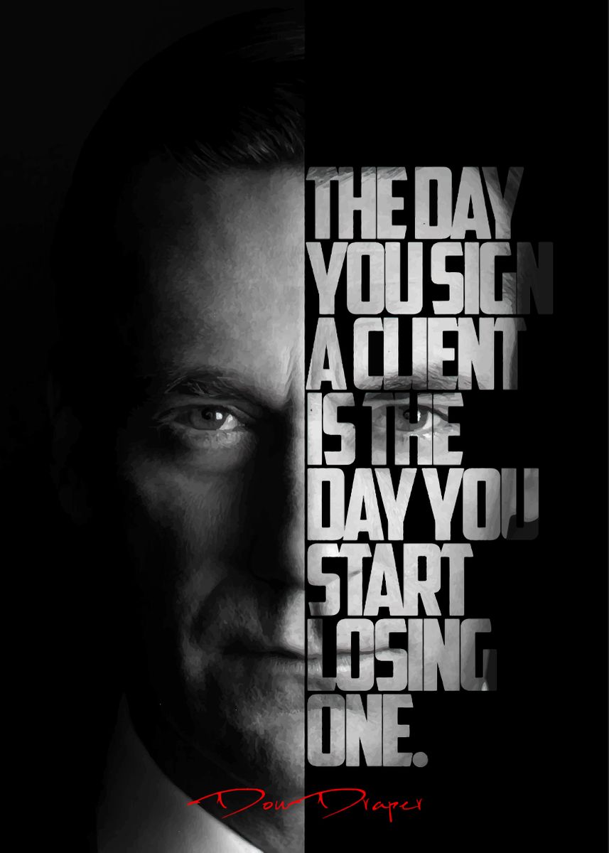 'Don Draper ' Poster, picture, metal print, paint by BnWDesigner | Displate