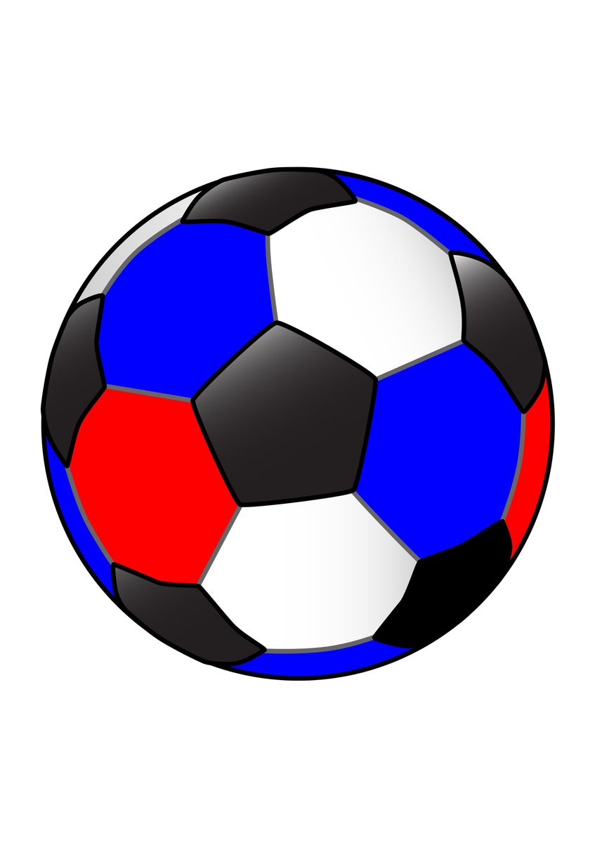 'Red White Blue Football' Poster by HomeStead Digital | Displate