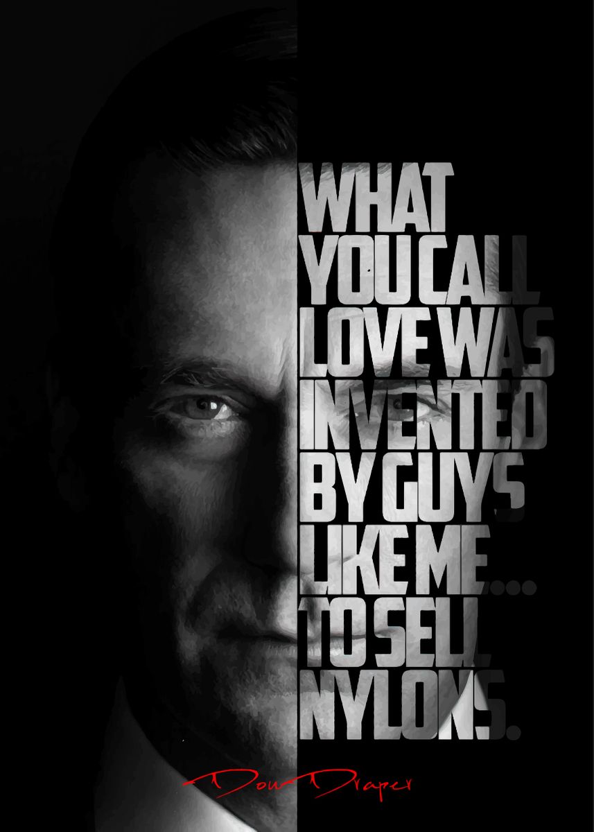 'Don Draper ' Poster, picture, metal print, paint by BnWDesigner | Displate