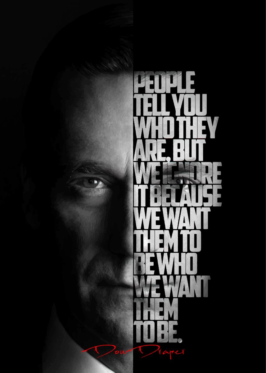 'Don Draper ' Poster, picture, metal print, paint by BnWDesigner | Displate