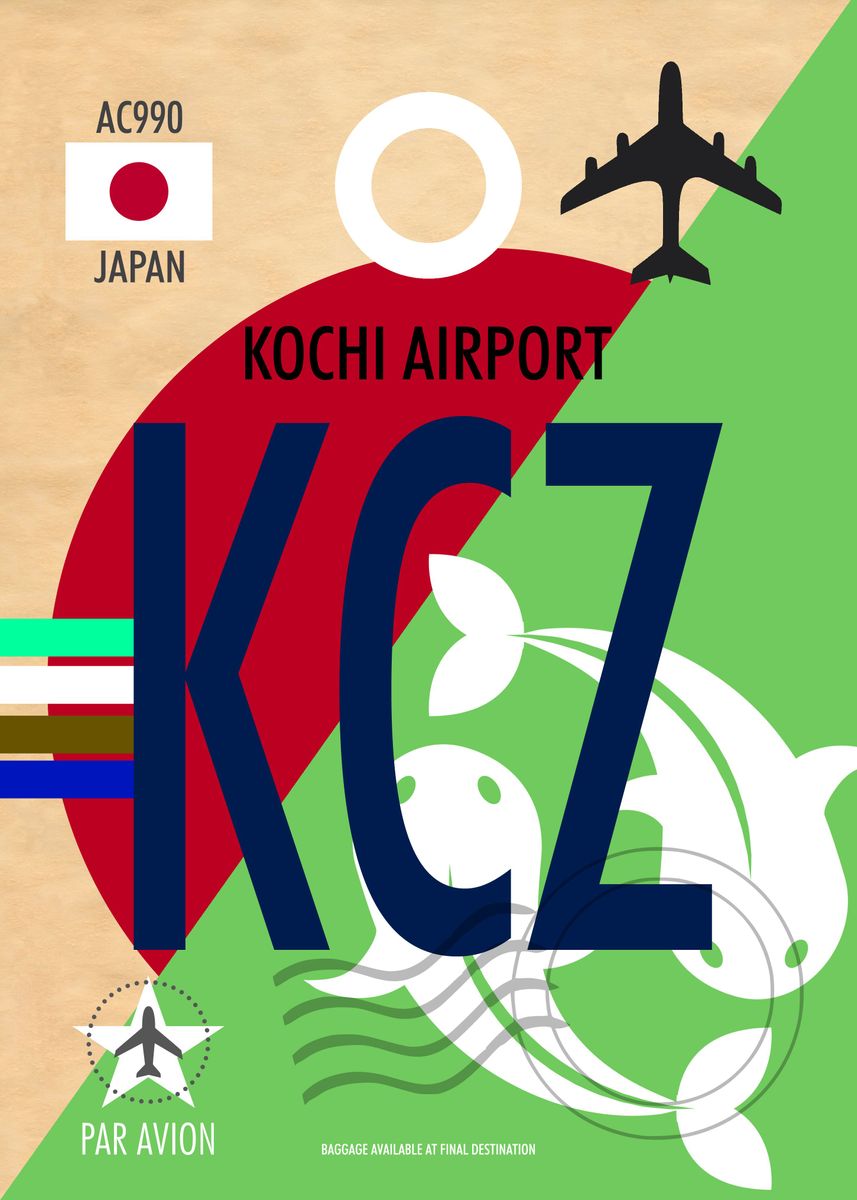 'KOCHI AIRPORT KCZ' Poster by Atomic Chinook | Displate