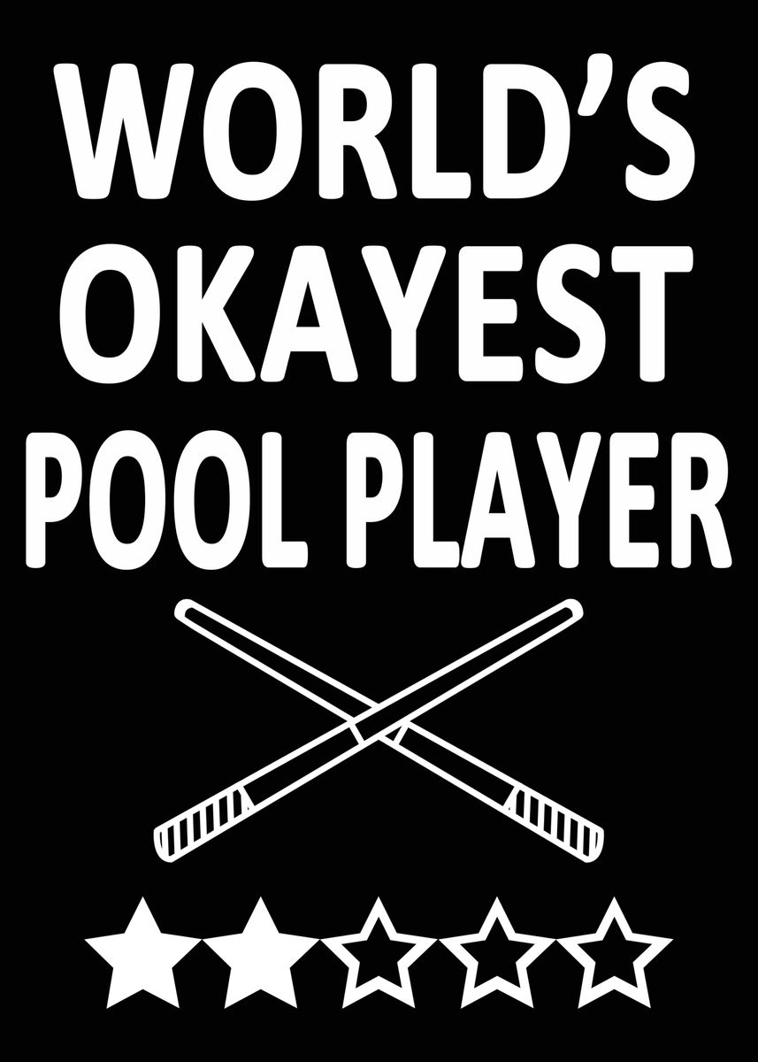 'Funny Pool Player Gift' Poster, picture, metal print, paint by ...