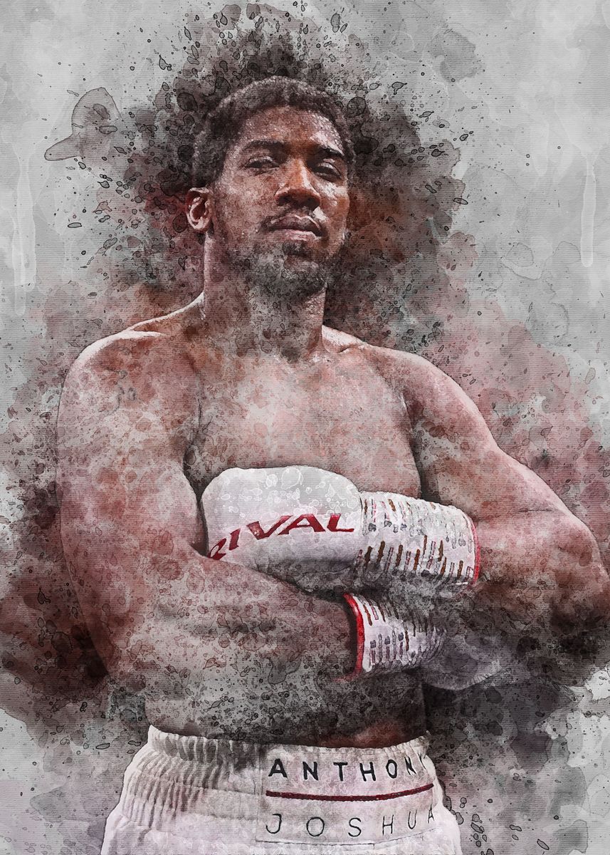 'Anthony Joshua' Poster, picture, metal print, paint by ONONMADE STUDIO ...
