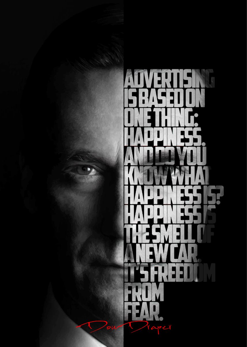 'Don Draper' Poster, picture, metal print, paint by BnWDesigner | Displate