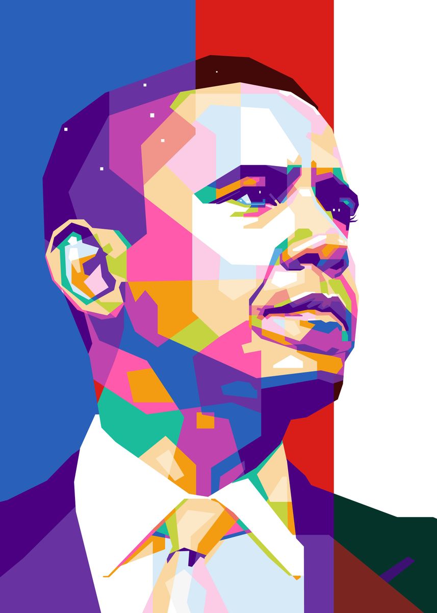 'Obama' Poster, picture, metal print, paint by Andrian Novaldi | Displate