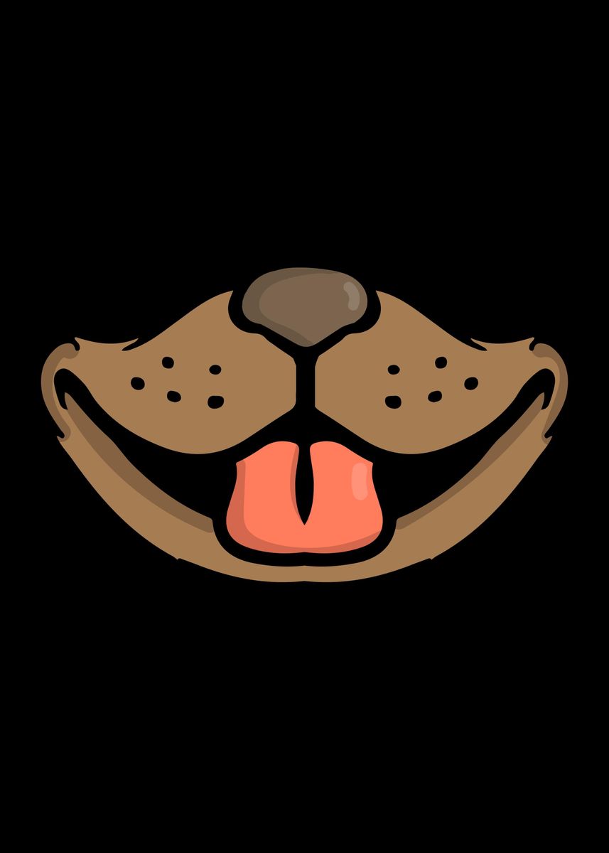 'Dog Face art lovers cute' Poster, picture, metal print, paint by ...