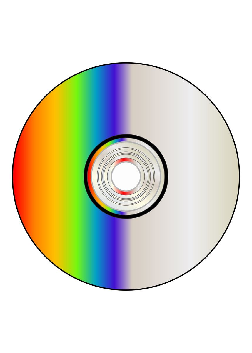 'Blank CD Disc With Rainbow' Poster by HomeStead Digital | Displate