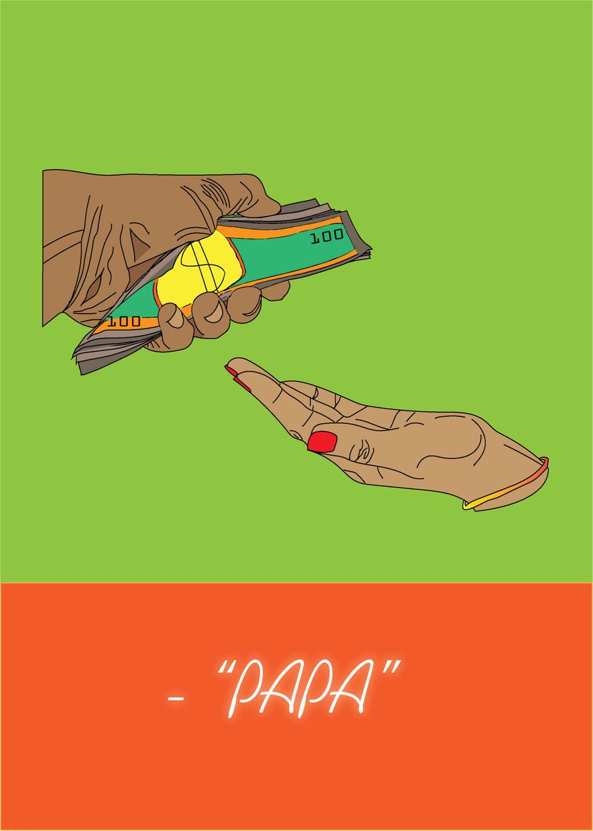 'Papa' Poster, picture, metal print, paint by Goma Ivana | Displate