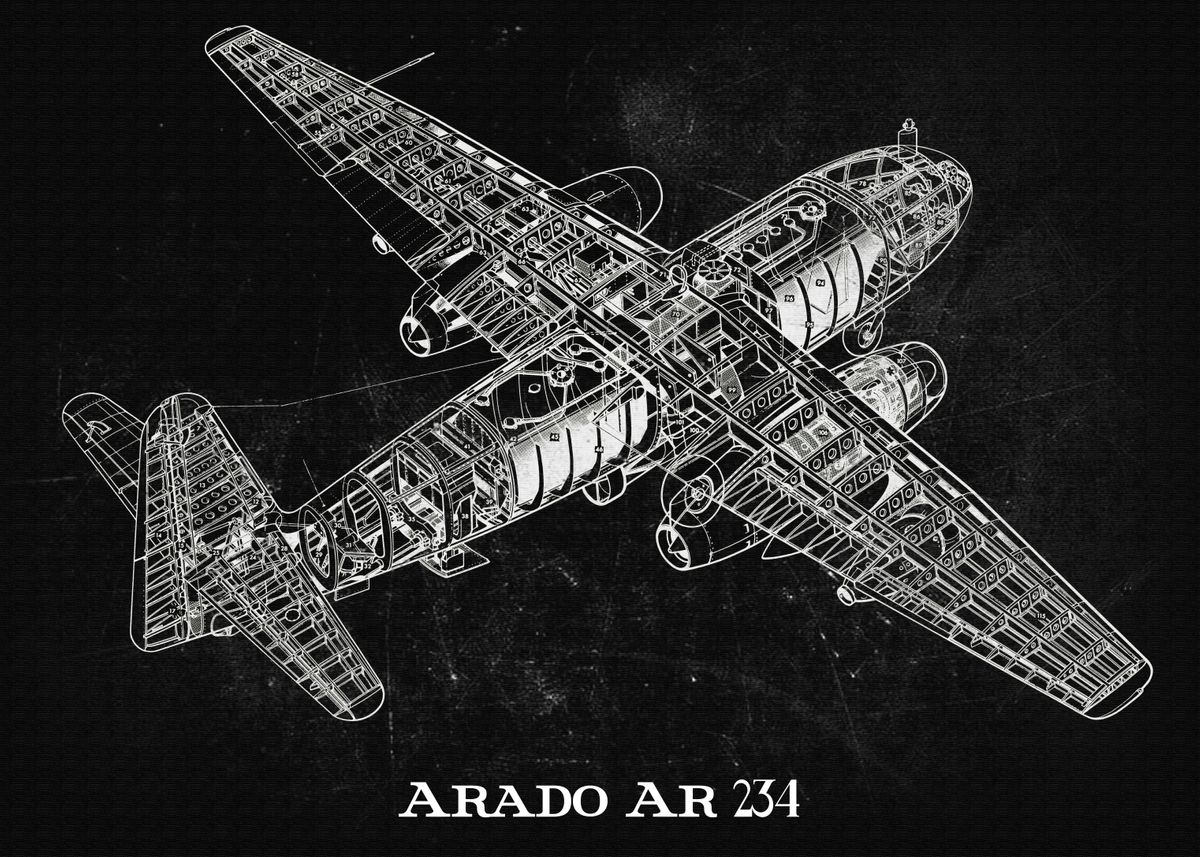 'Arado Ar 234' Poster by JAT DESIGNS | Displate