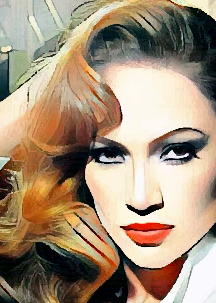 'Jennifer Lopez Portrait' Poster, picture, metal print, paint by Rozi ...