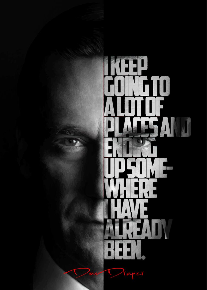 'Don Draper ' Poster, picture, metal print, paint by BnWDesigner | Displate