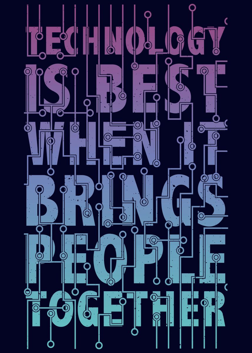 'Technology progress Quotes' Poster by Max Ronn | Displate