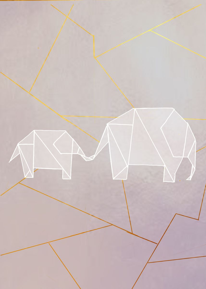 'baby elephant lines' Poster by JMdrawings | Displate
