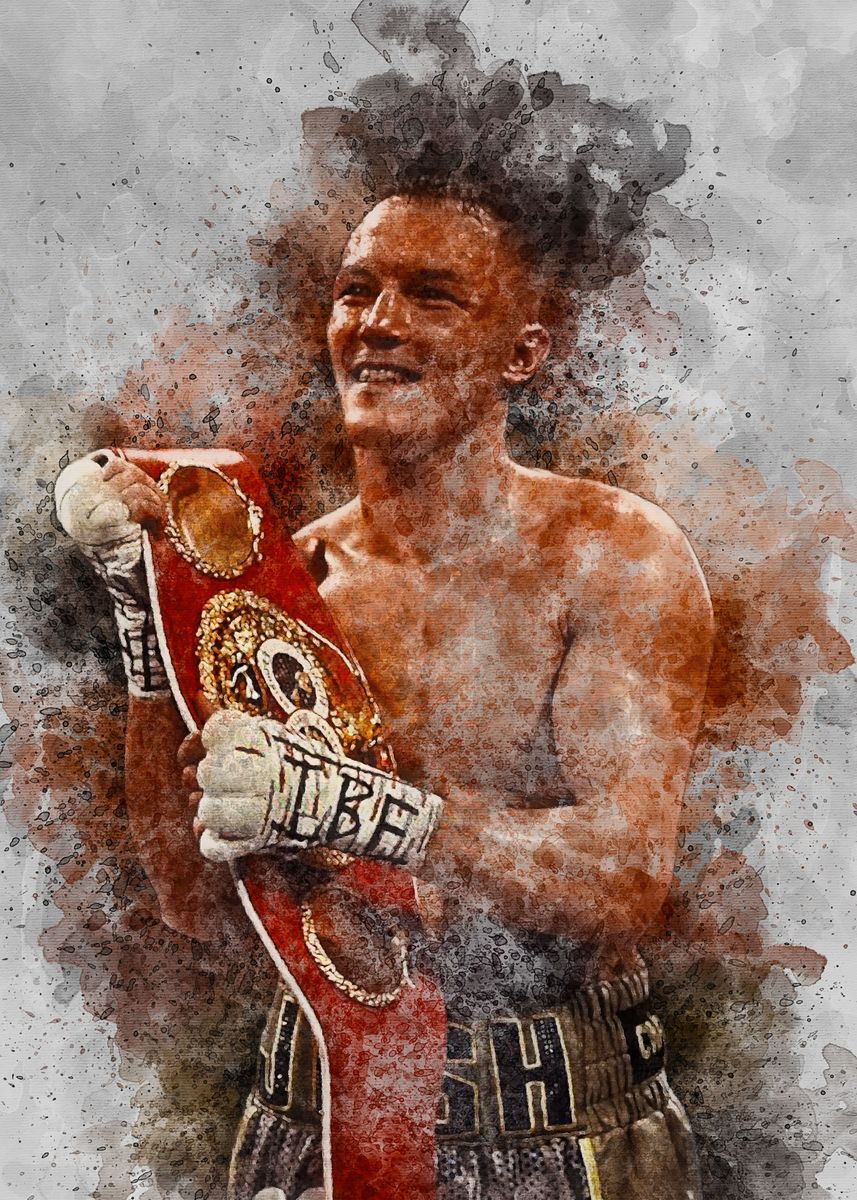 'Josh Warrington' Poster, picture, metal print, paint by ONONMADE ...
