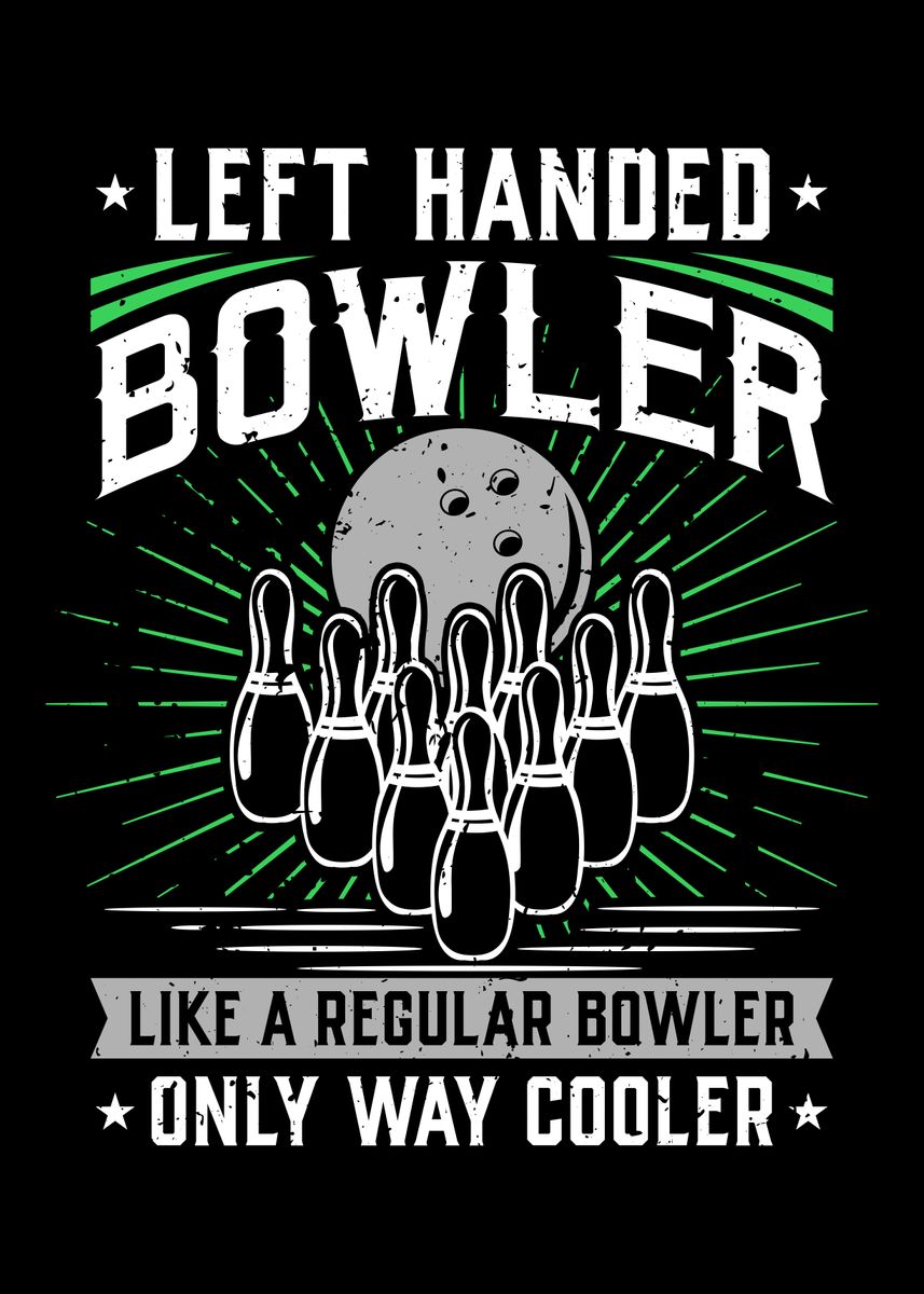 'Left Handed Bowler' Poster, picture, metal print, paint by platenum ...