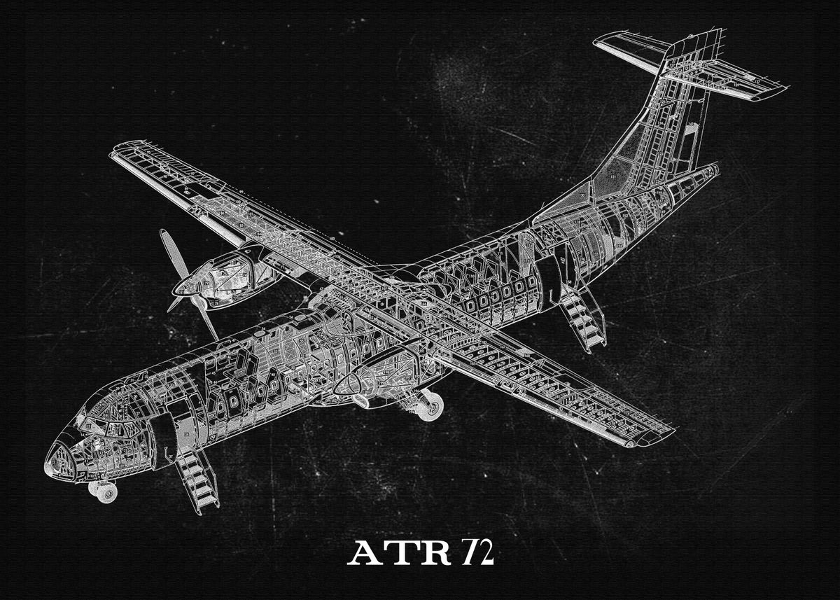 'ATR 72' Poster by JAT DESIGNS | Displate