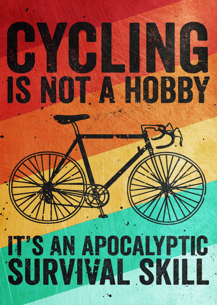 'Cyclist Retro Vintage ' Poster, picture, metal print, paint by ...