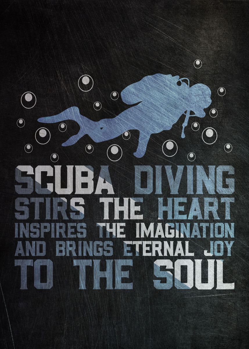 'Scuba Diving' Poster, picture, metal print, paint by PosterWorld ...