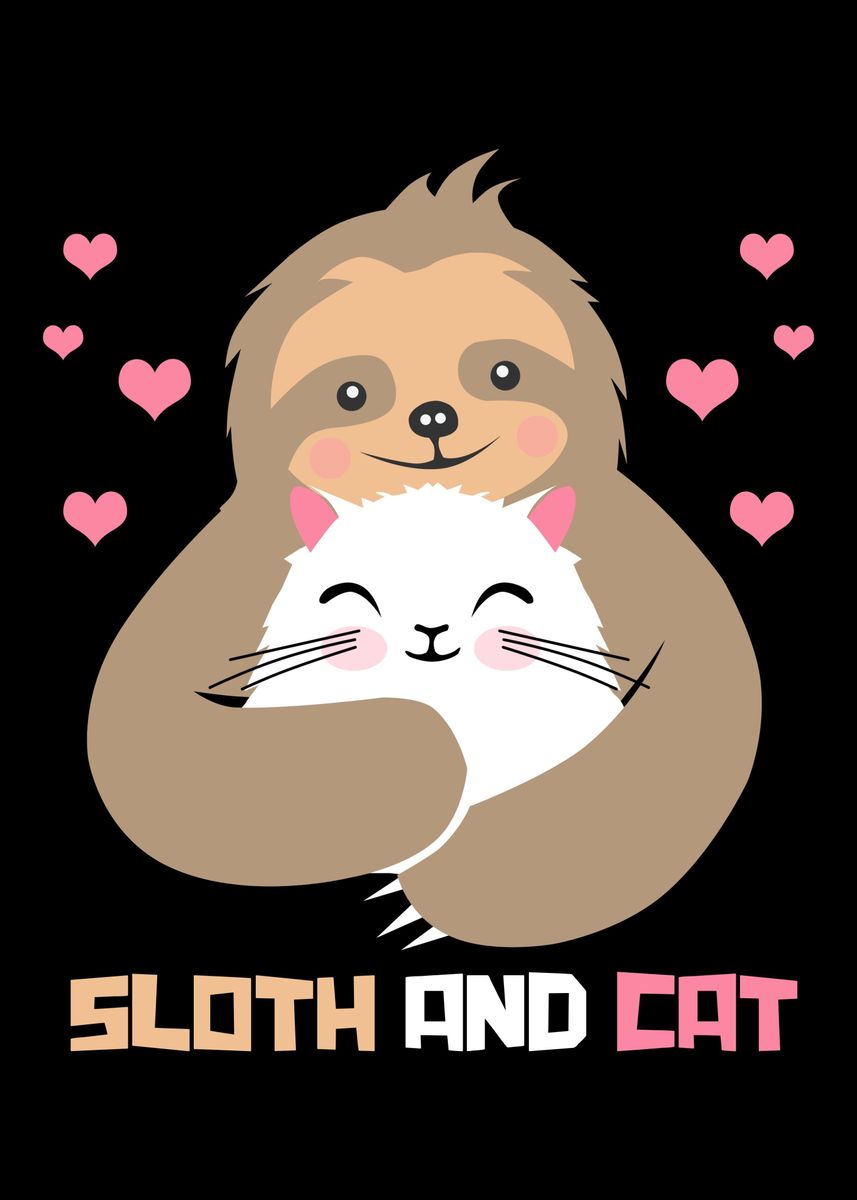 'Sloth' Poster, picture, metal print, paint by Hexor | Displate