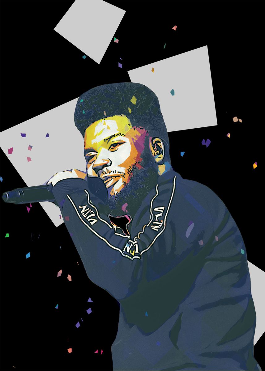 'Khalid' Poster, picture, metal print, paint by OOM TEAM | Displate