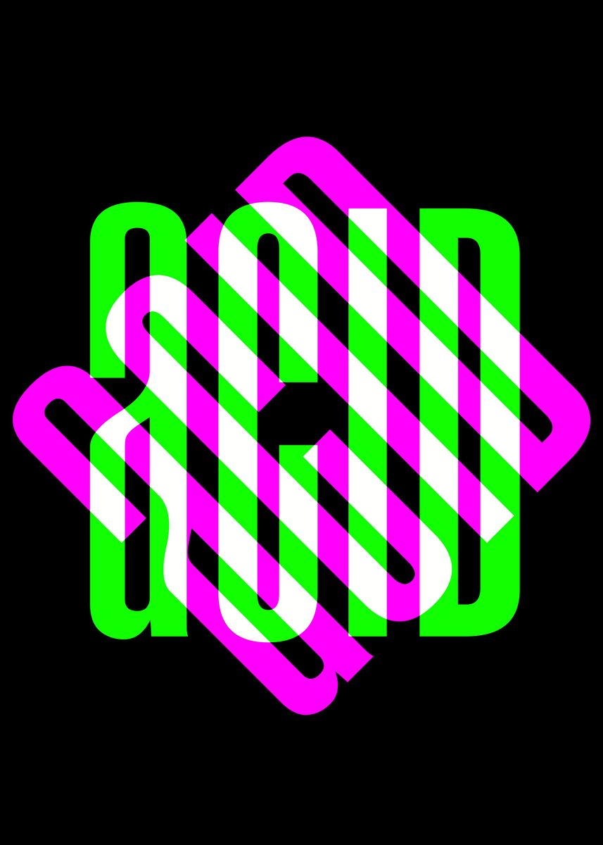 'ACID House Techno EDM' Poster, picture, metal print, paint by Bigup ...