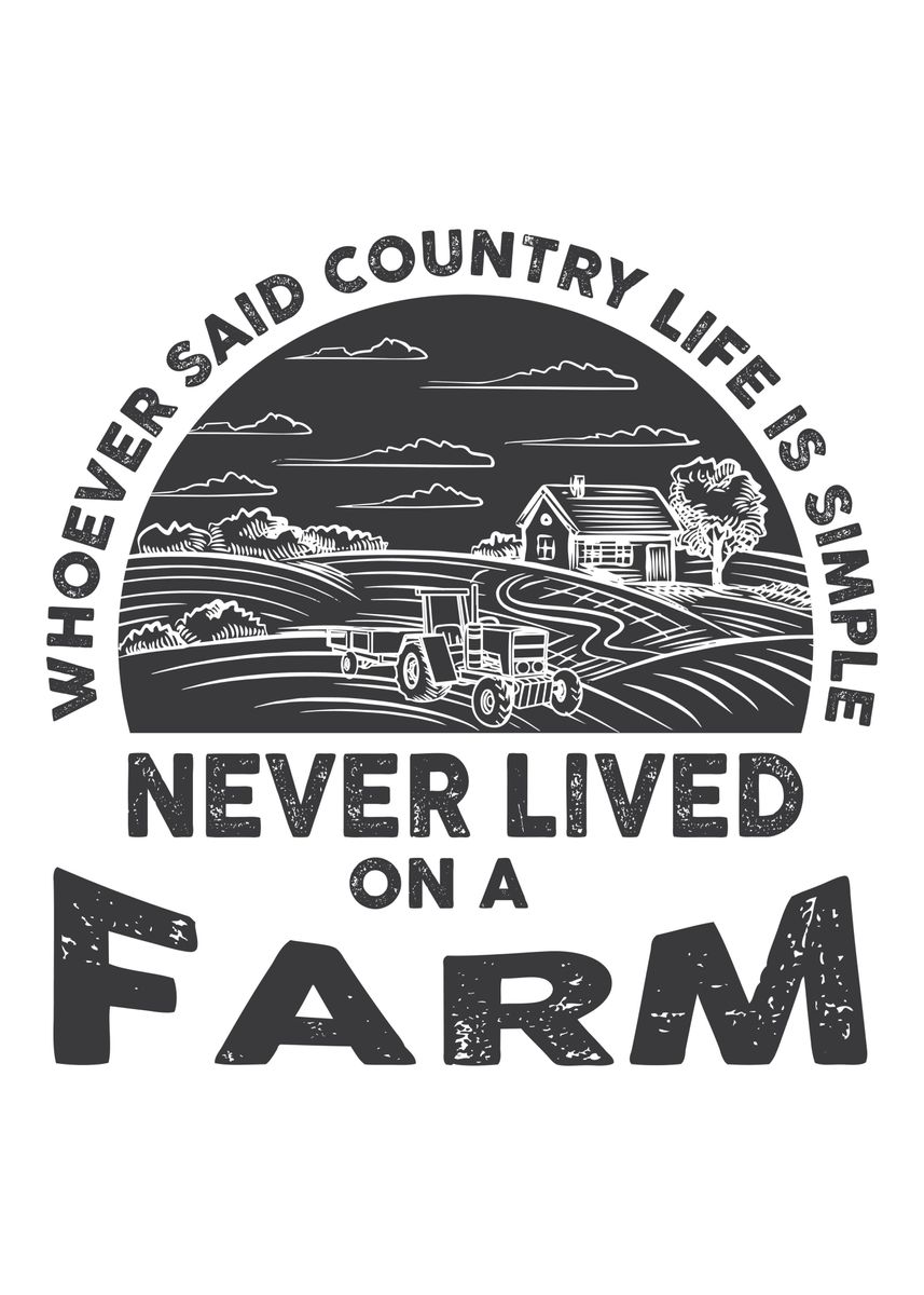 'Farm life' Poster, picture, metal print, paint by TheSpezialBrand ...