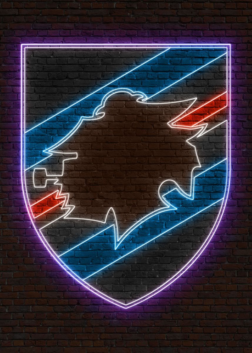 'Sampdoria' Poster, picture, metal print, paint by Nguyen Bao | Displate