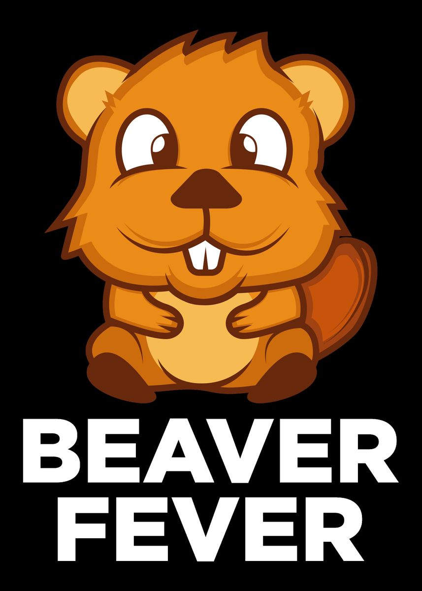 'Beaver Fever Hiker And Ani' Poster, picture, metal print, paint by ...