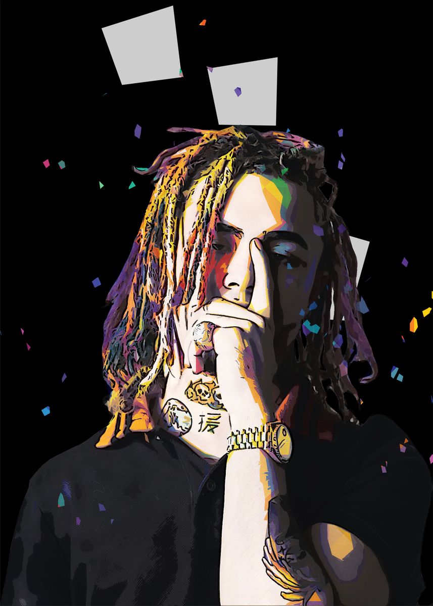 'Lil Pump' Poster, picture, metal print, paint by OOM TEAM | Displate