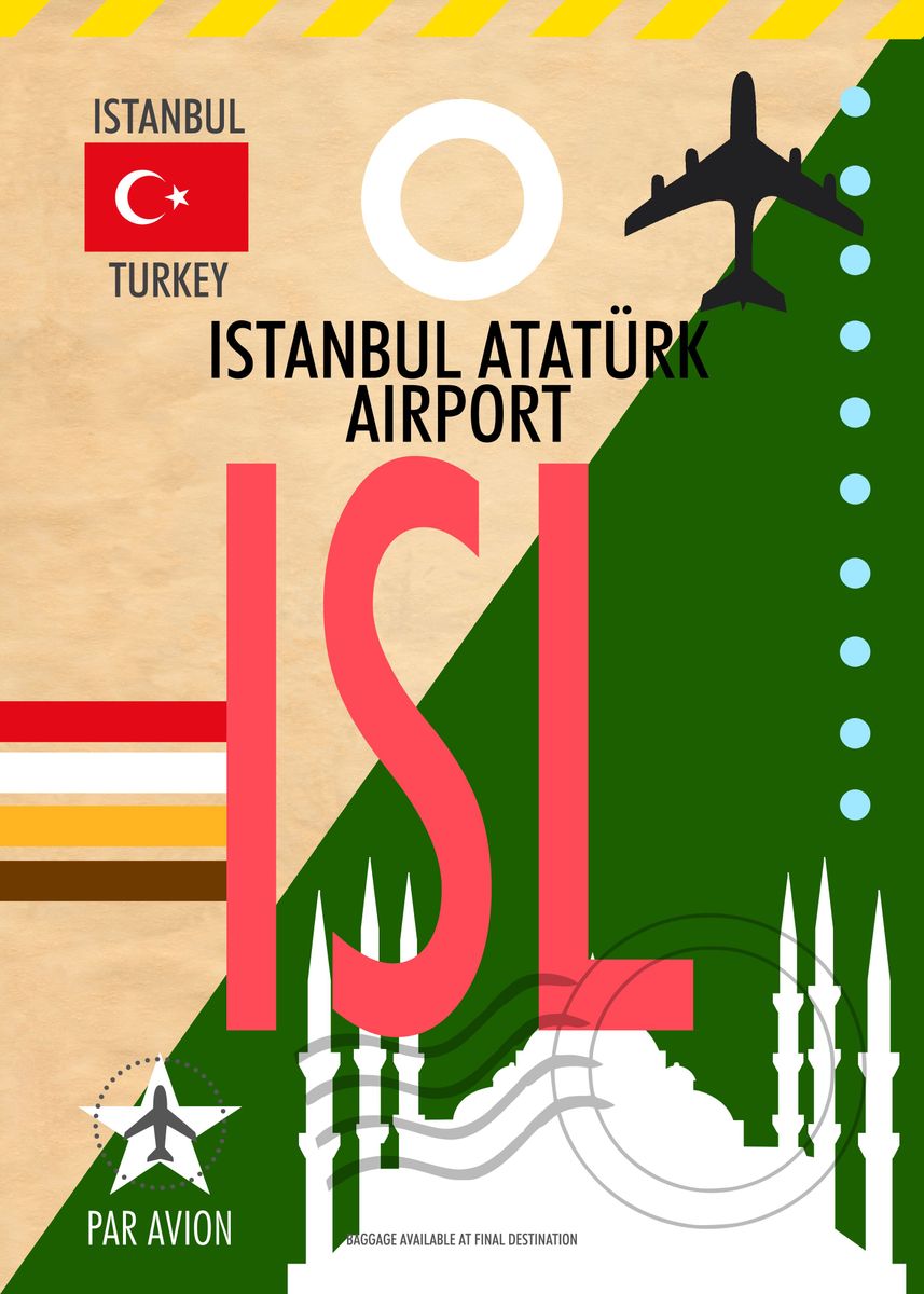 'INSTANBUL AIRPORT ISL' Poster by Atomic Chinook | Displate
