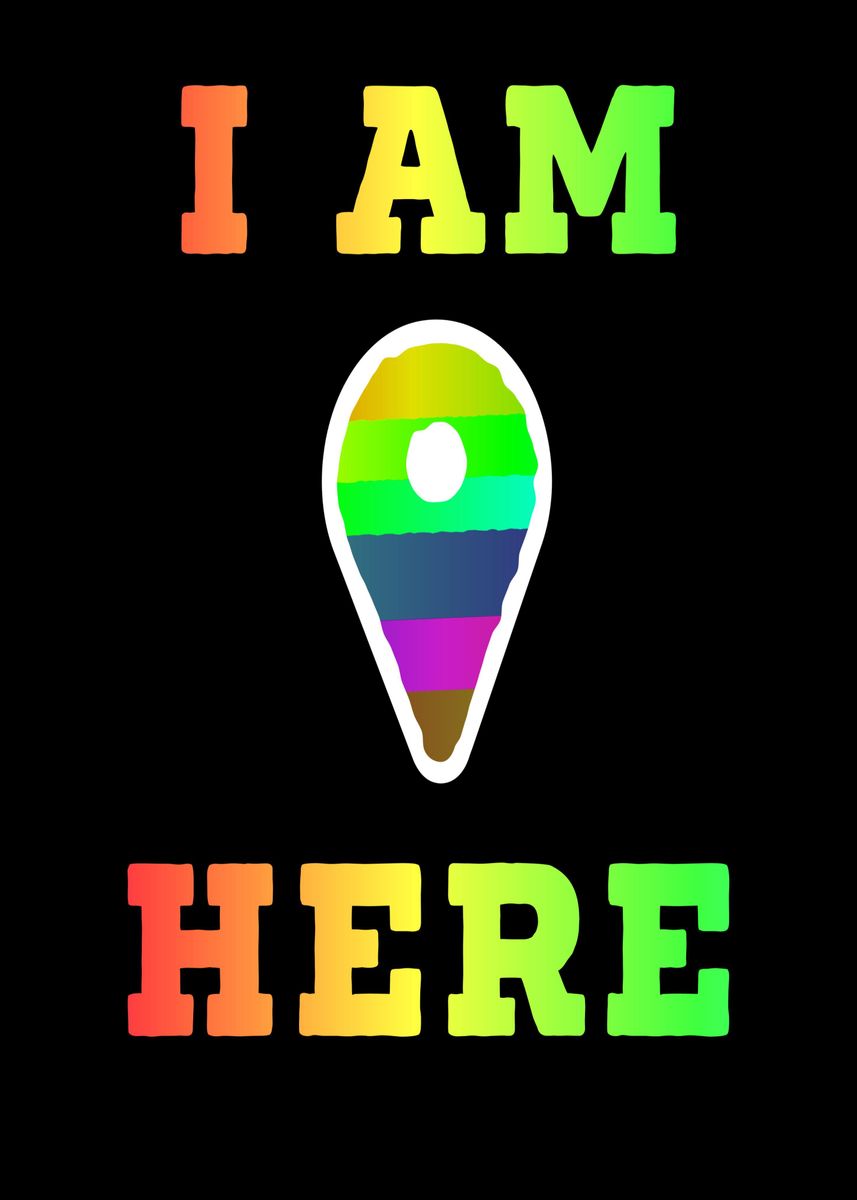 'I AM HERE Social Media' Poster by sytacdesign | Displate