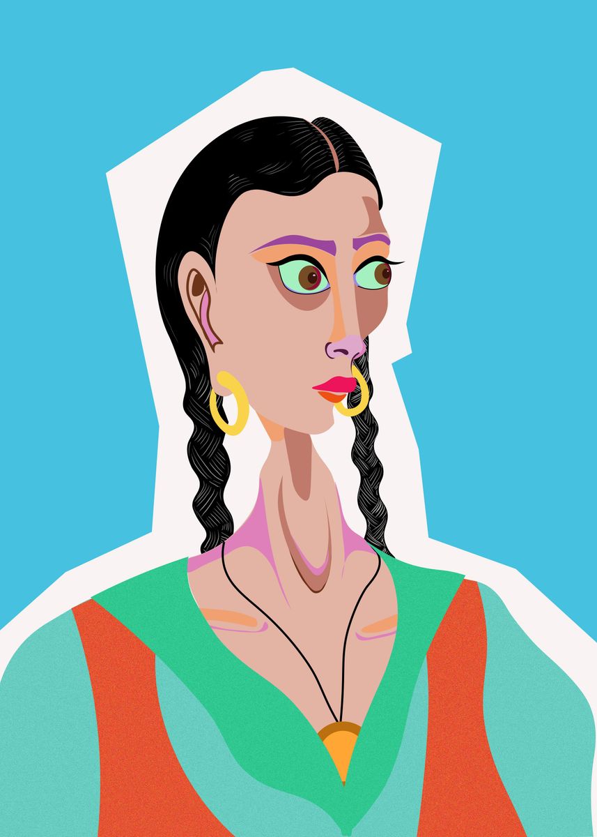 'Long neck' Poster by Faustine | Displate