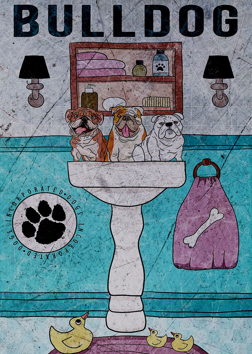 'Bulldog' Poster by Nick Cournoyer | Displate