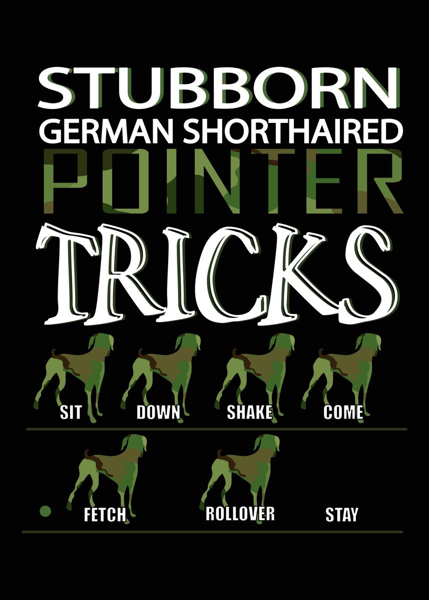 'German Shorthair Pointer' Poster, picture, metal print, paint by ...