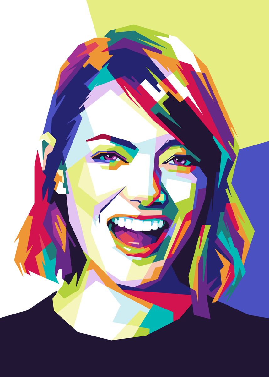 'Emma Stone' Poster, picture, metal print, paint by Yottabito | Displate