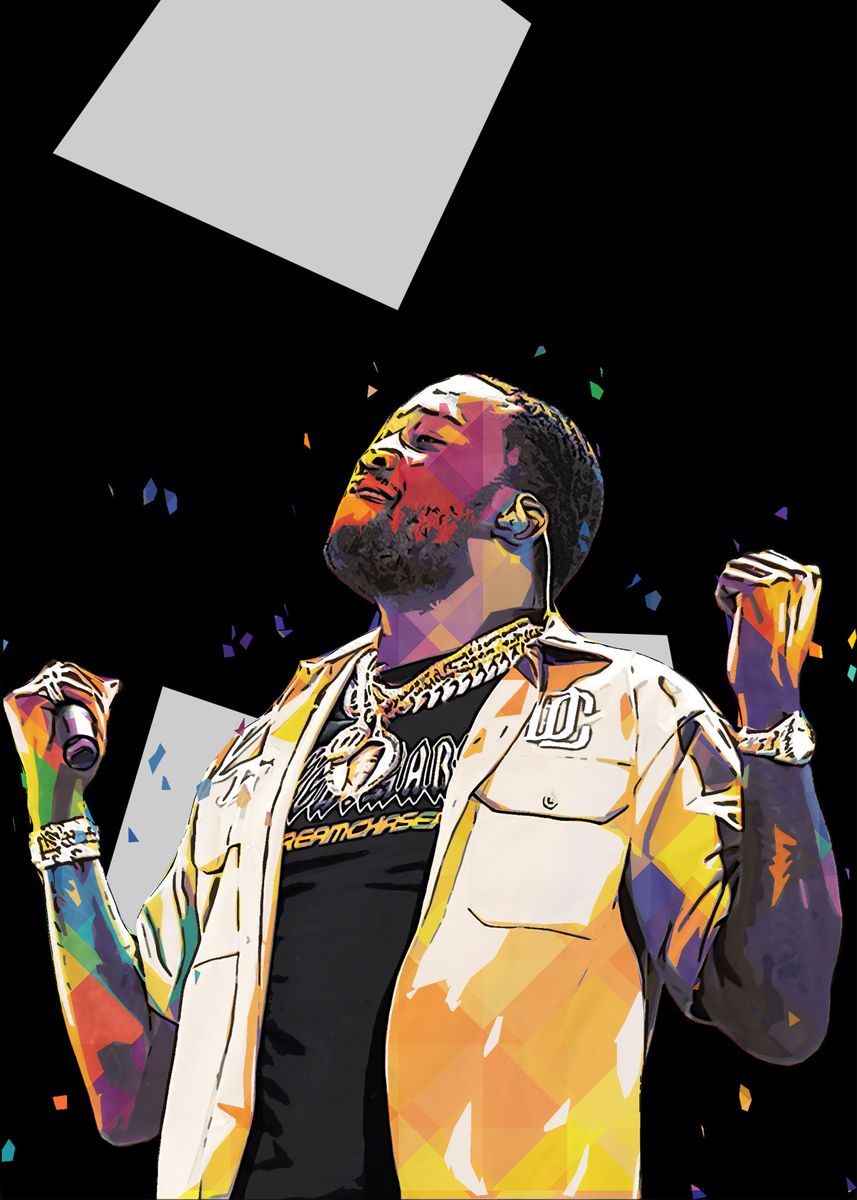 'Meek Mill' Poster, picture, metal print, paint by OOM TEAM | Displate