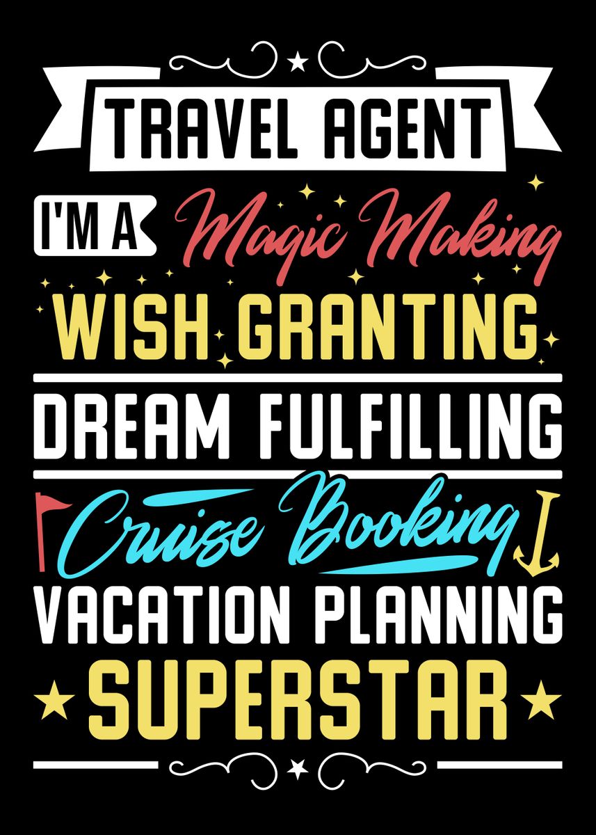 'Travel Agent Superstar' Poster, picture, metal print, paint by ...