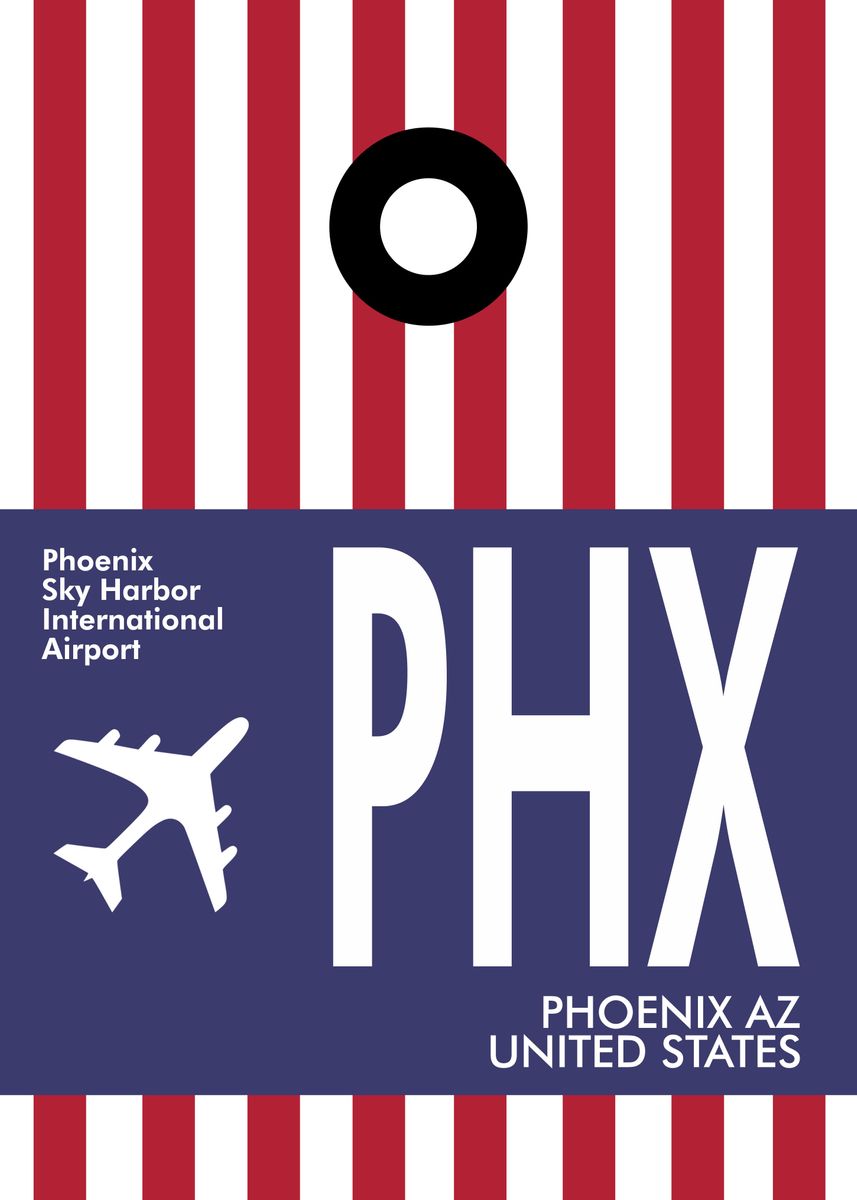 'PHX PHOENIX USA' Poster by Atomic Chinook | Displate