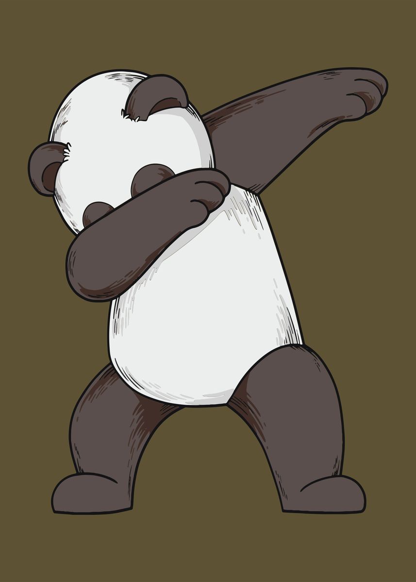 'Dabbing Panda' Poster, picture, metal print, paint by Guido Gottwald ...