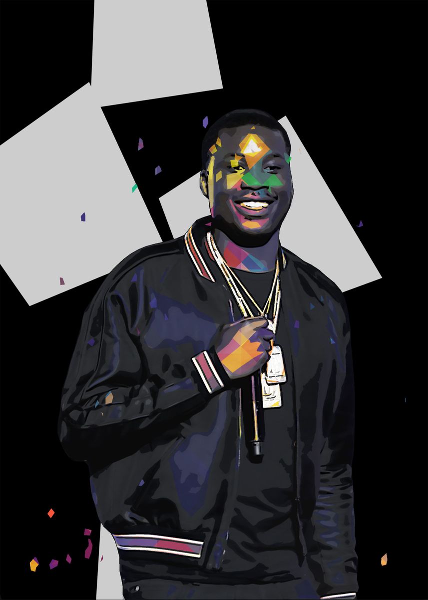 'Meek Mill' Poster, picture, metal print, paint by OOM TEAM | Displate