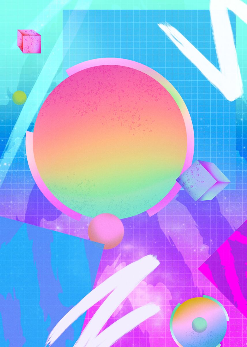 'Vaporwave Pastel Goth ' Poster, picture, metal print, paint by Devil ...