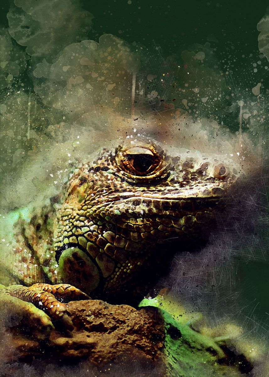 'Iguana' Poster by Petra Rommelfanger | Displate