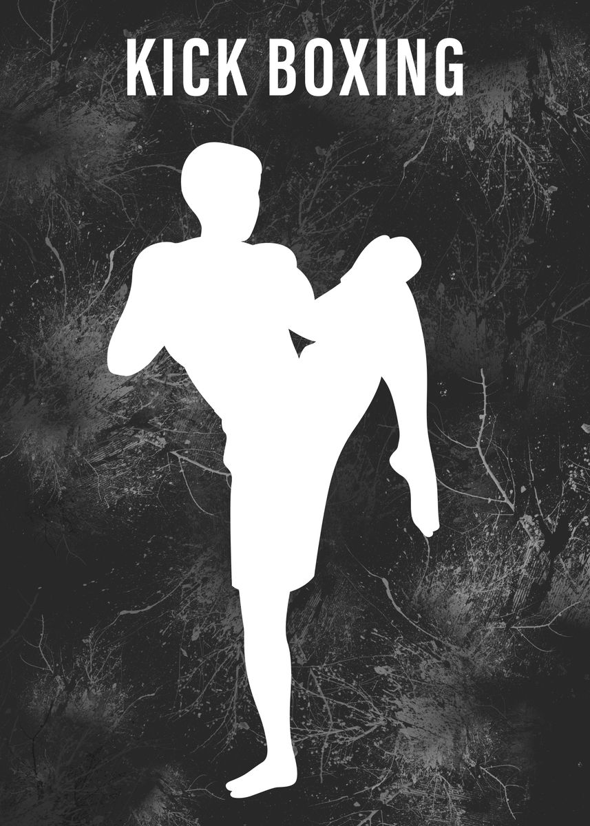 'Kick boxing' Poster, picture, metal print, paint by dam art | Displate
