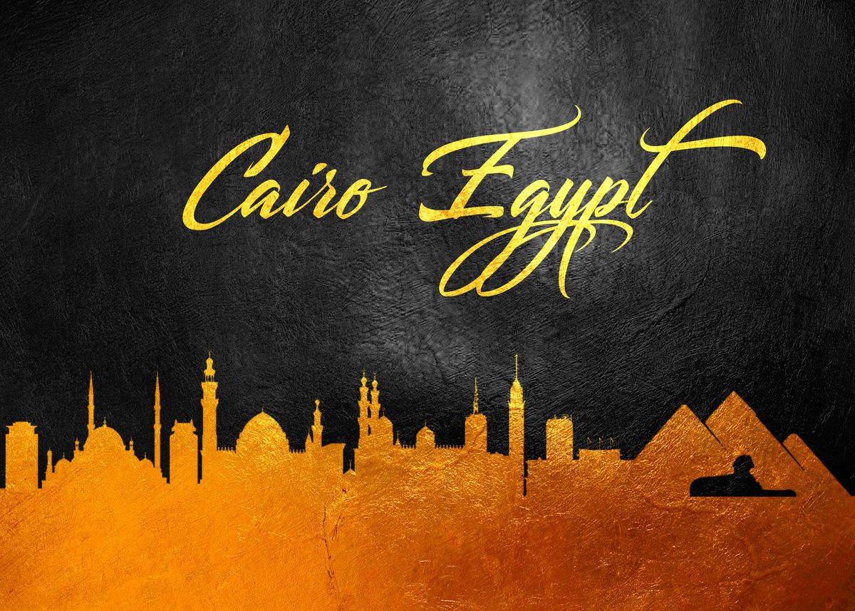 'Cairo Egypt Skyline 2' Poster by ABConcepts | Displate