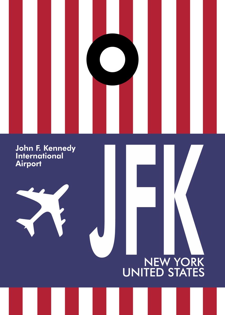 'JFK NEW YORK USA' Poster, picture, metal print, paint by Atomic ...